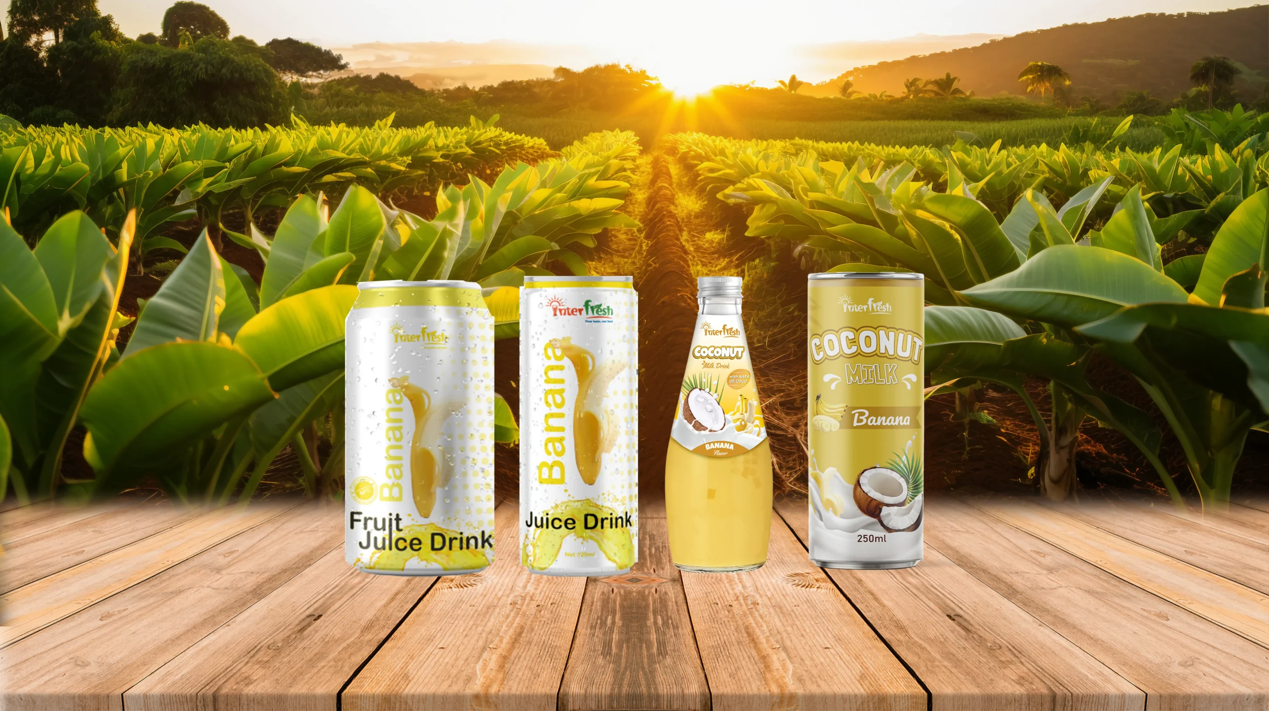 Banana Flavour Beverages Manufacturer & Exporter | OEM Fruit Drink Supplier - Interfresh.com.vn