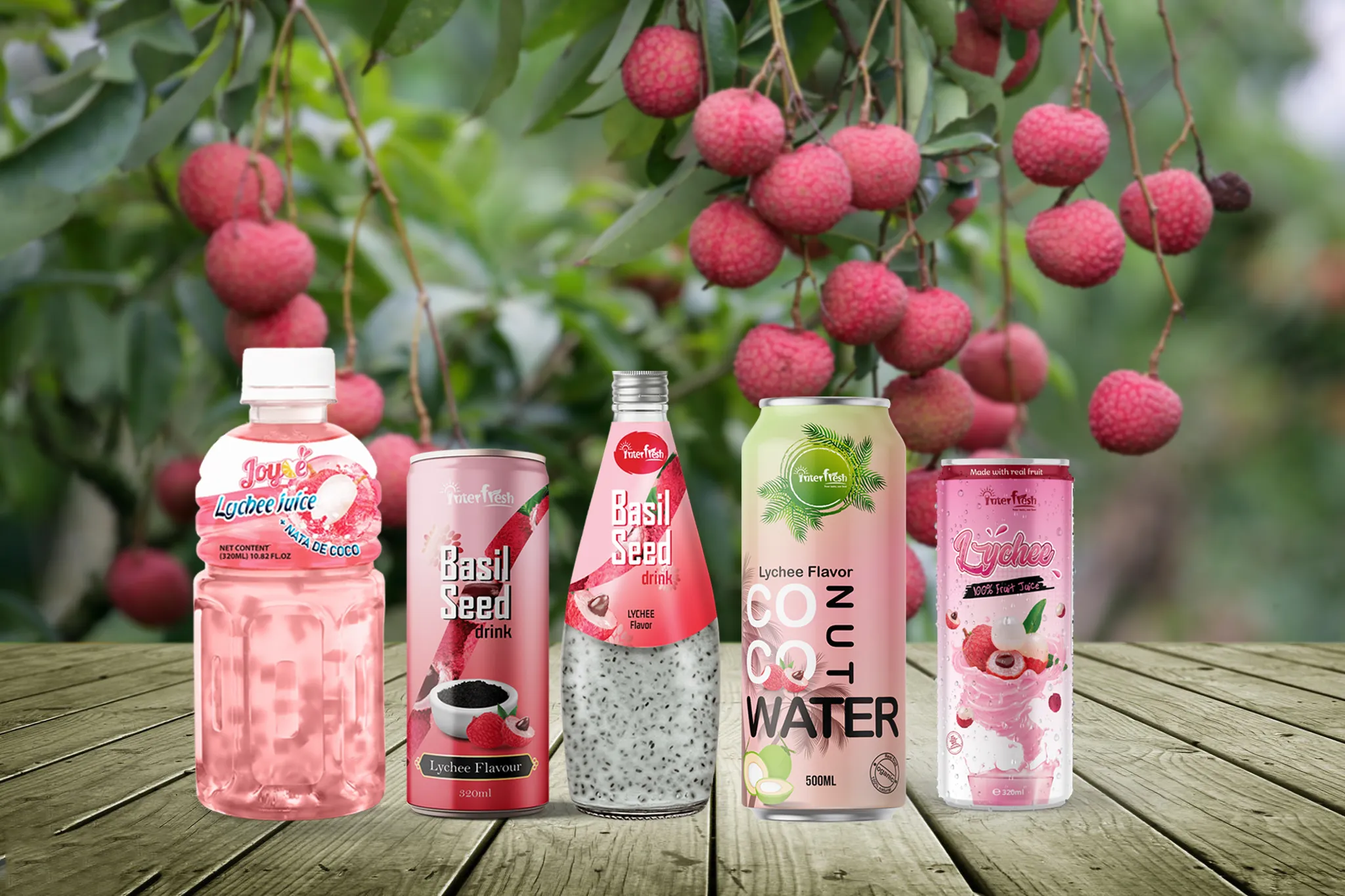 Lychee Flavour Beverages Manufacturer & Exporter | OEM Fruit Drink Supplier - INTERFRESH.COM.VN