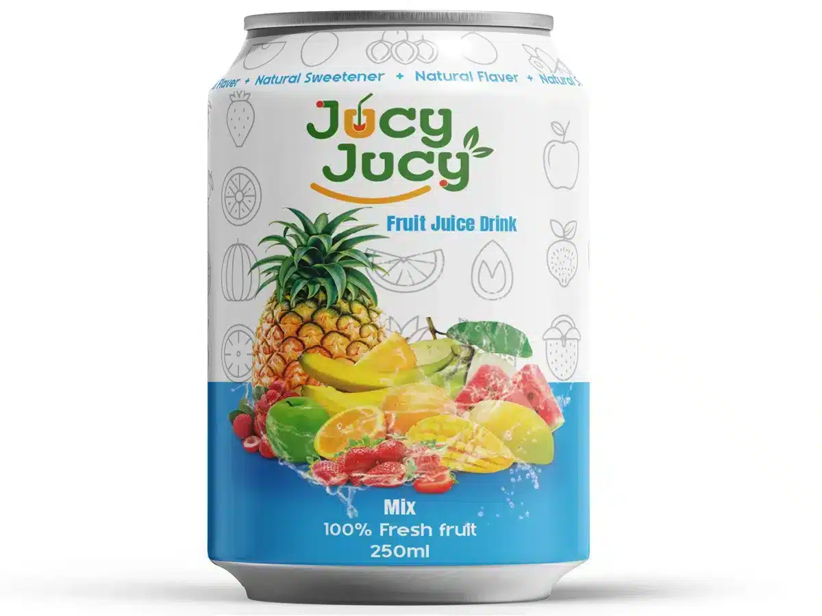 Jucy Jucy 250ml Mixed Fruit Juice Stubby Can – B2B Wholesale & Custom ...